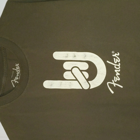 Fender | Shirts | Fender Rock Olive Green Shirt | Poshmark